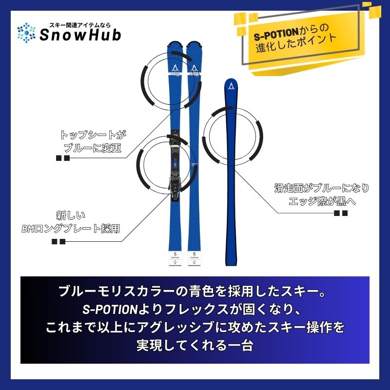 【ブルーモリス】 S-POTION.Ltd エスポーションリミテッド Bluemoris 国産スキーメーカー 【7月末注文締め切り予定】（セ – SnowHub